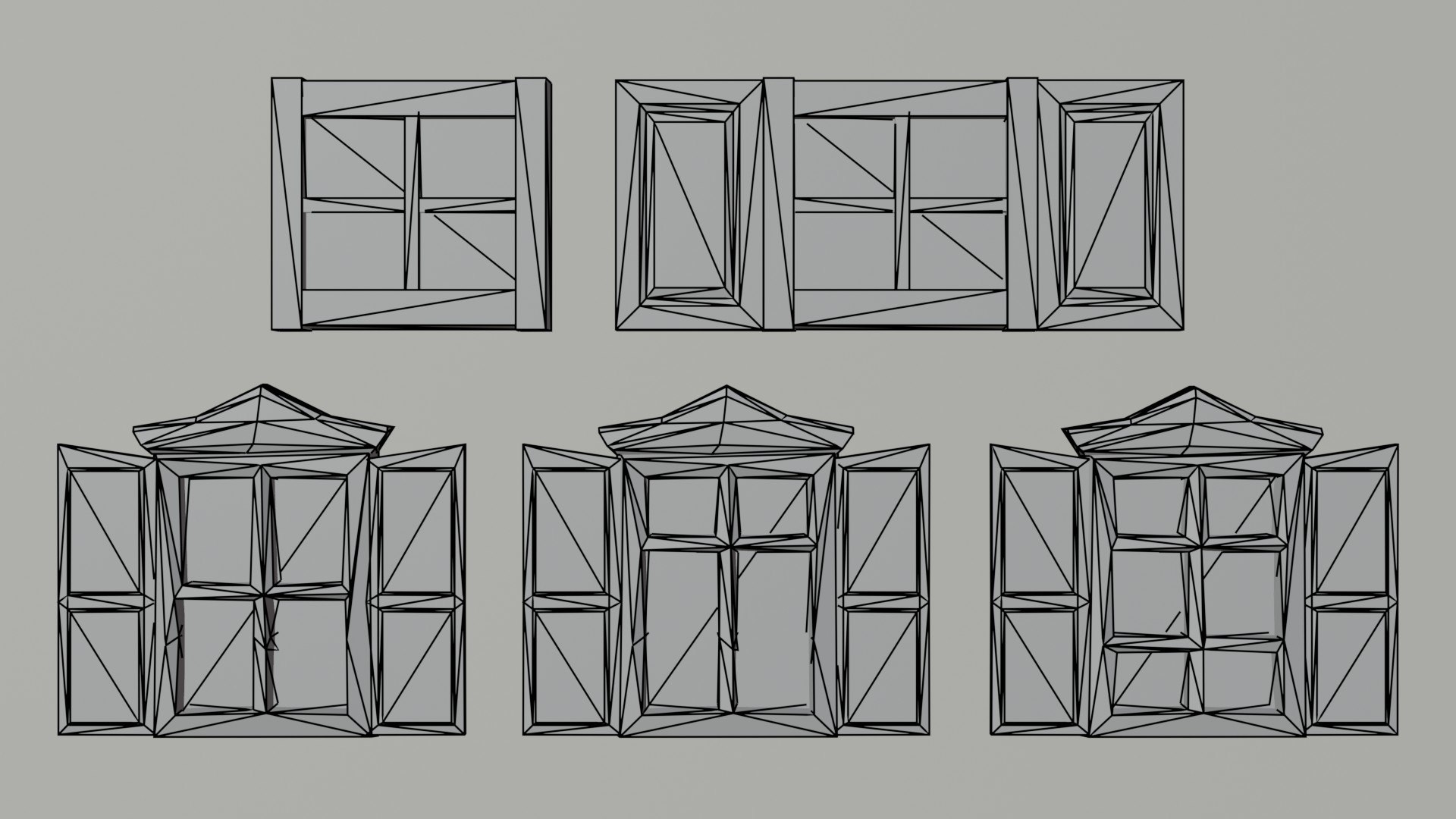 3D Model Low-poly Cartoon Fantasy Polygonal Village Windows - TurboSquid 2082517