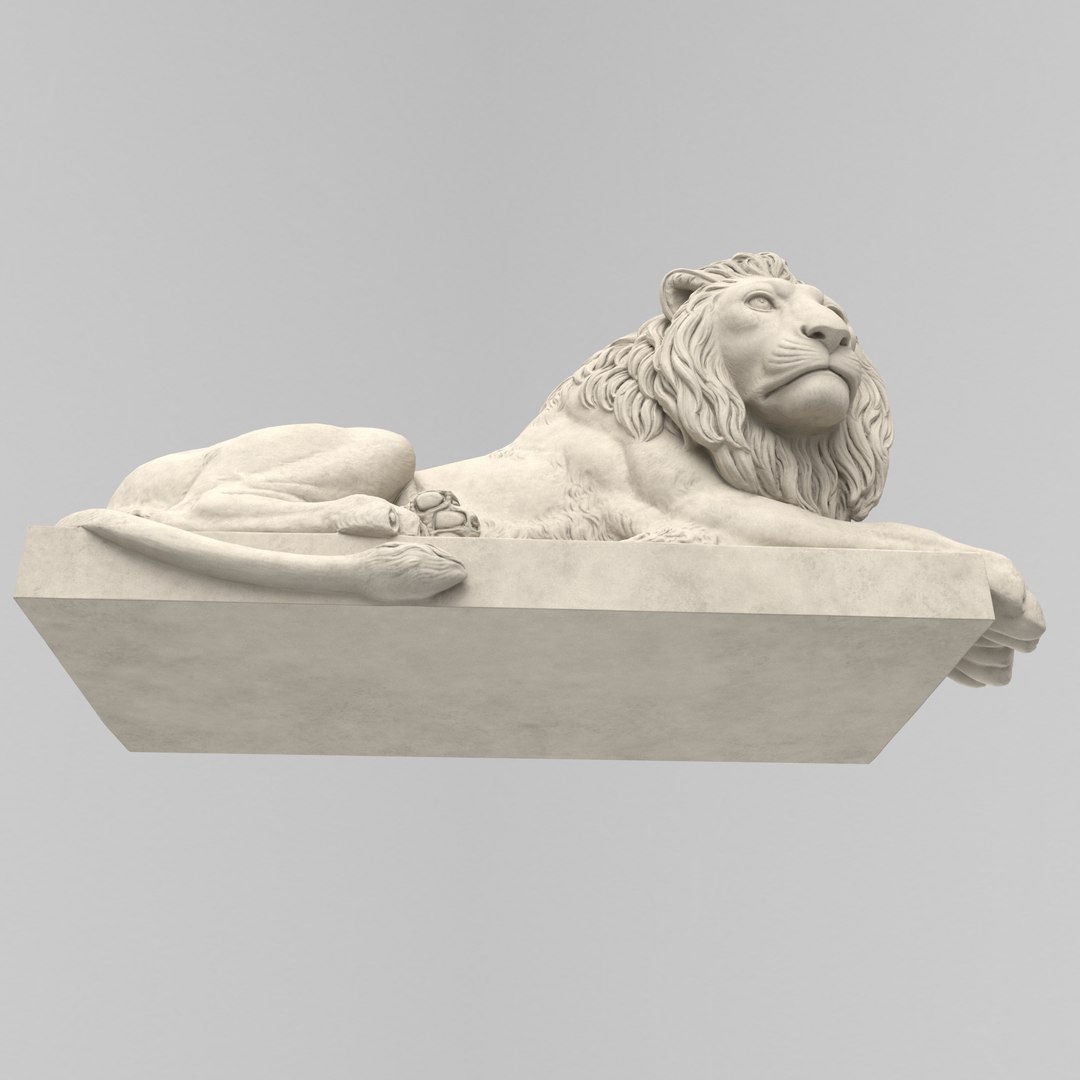 Marble Recumbent Lion 3D Model model - TurboSquid 1981734