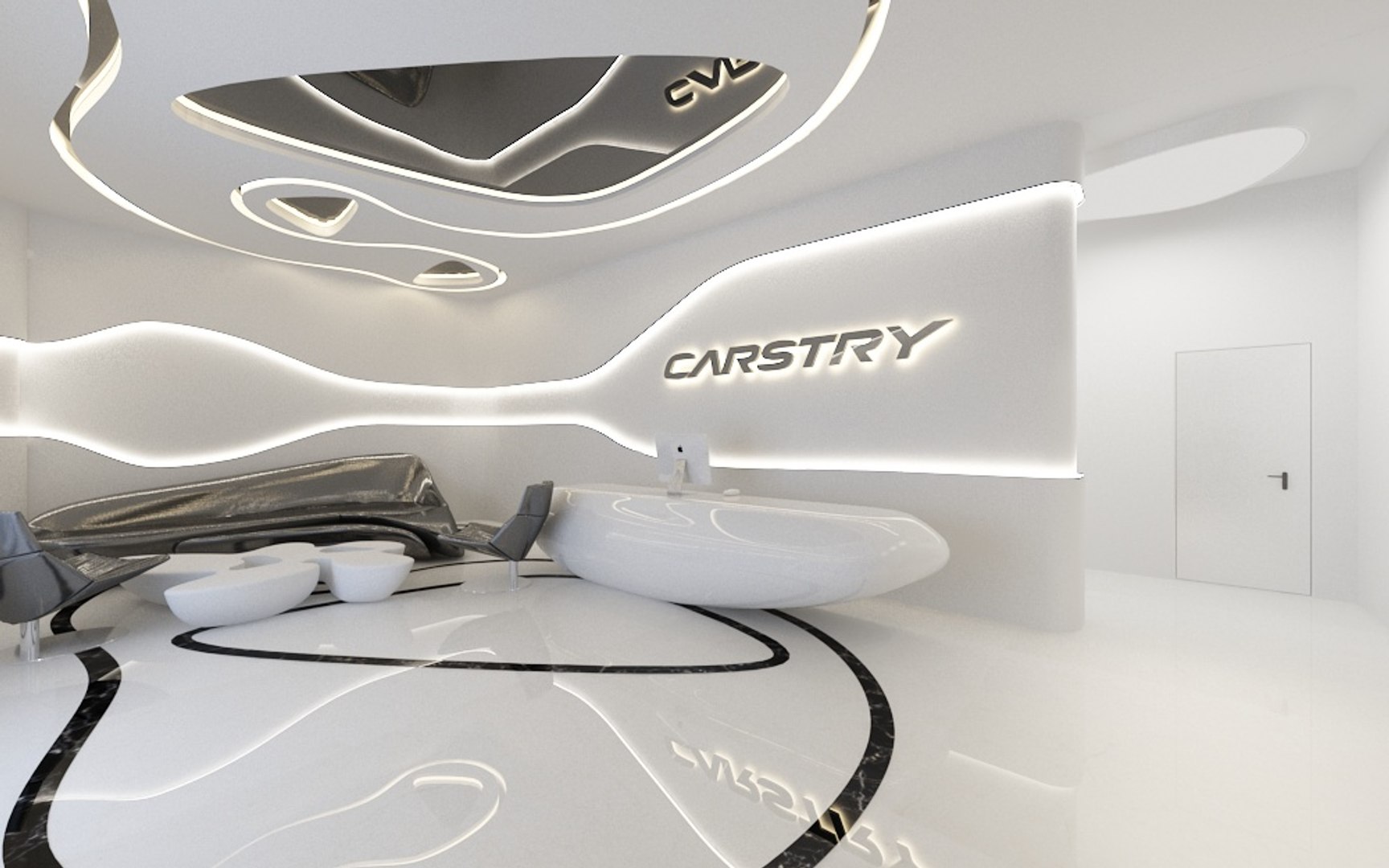 Company reception area 3D - TurboSquid 1704083