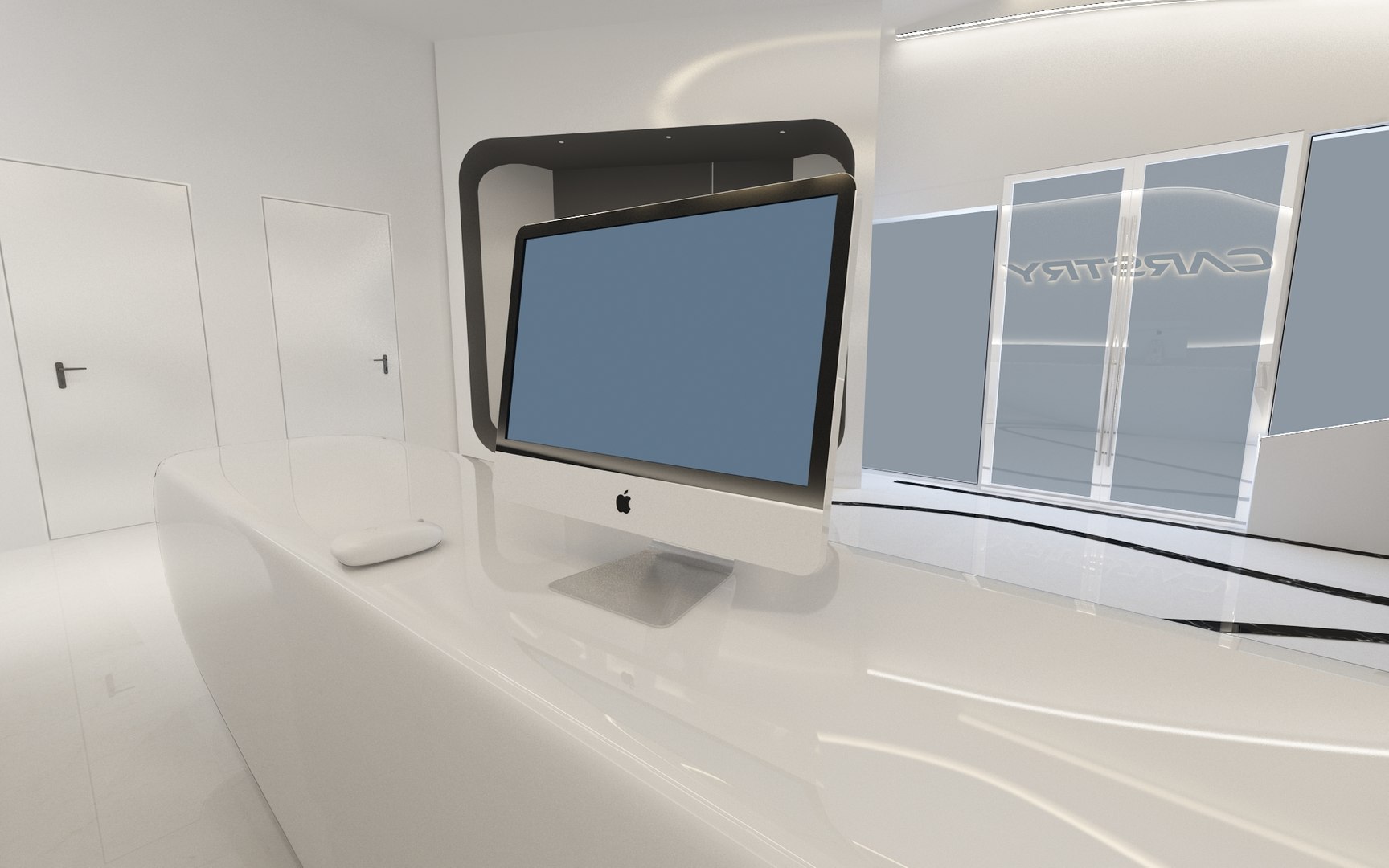 Company Reception Area 3D - TurboSquid 1704083