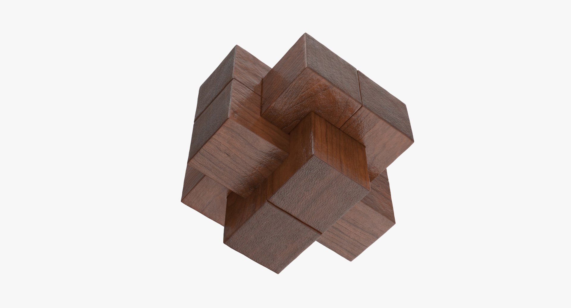 Wooden Puzzle 3d Model