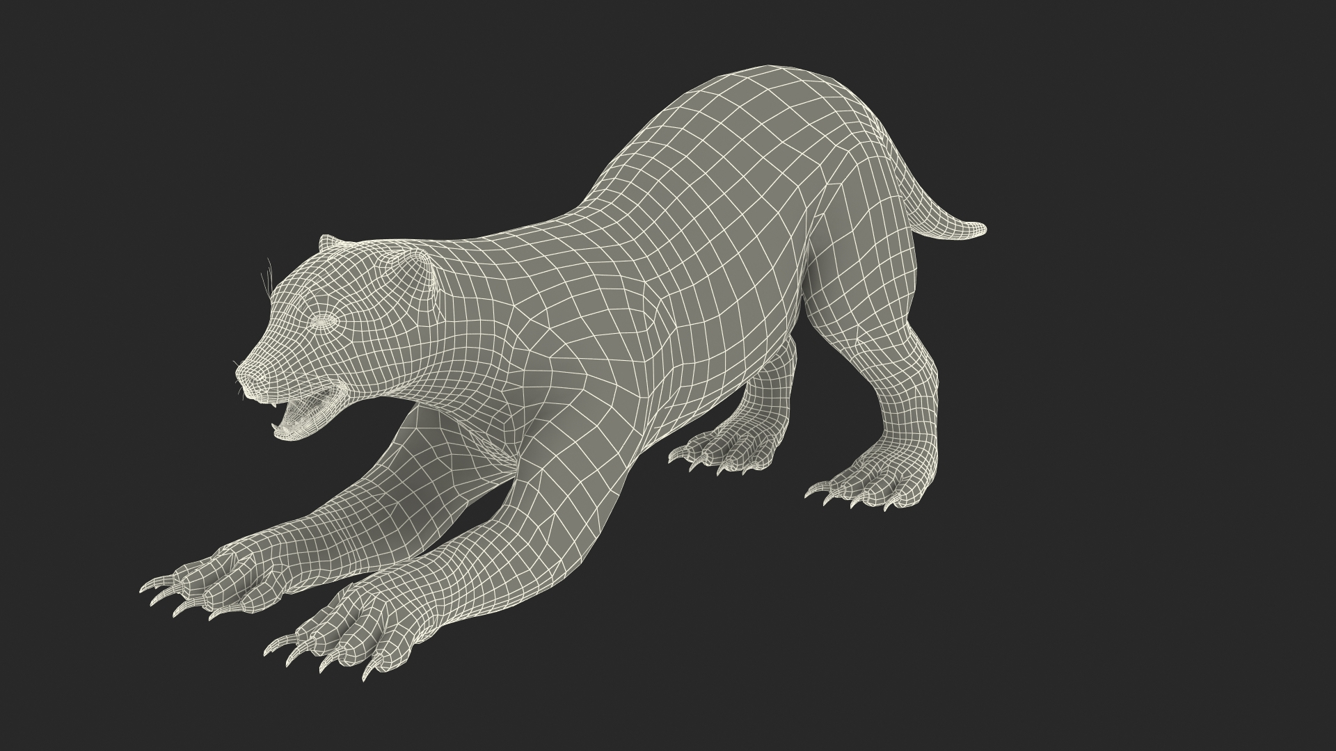 3D Wolverine Prepares Attack Pose Fur model - TurboSquid 2157043