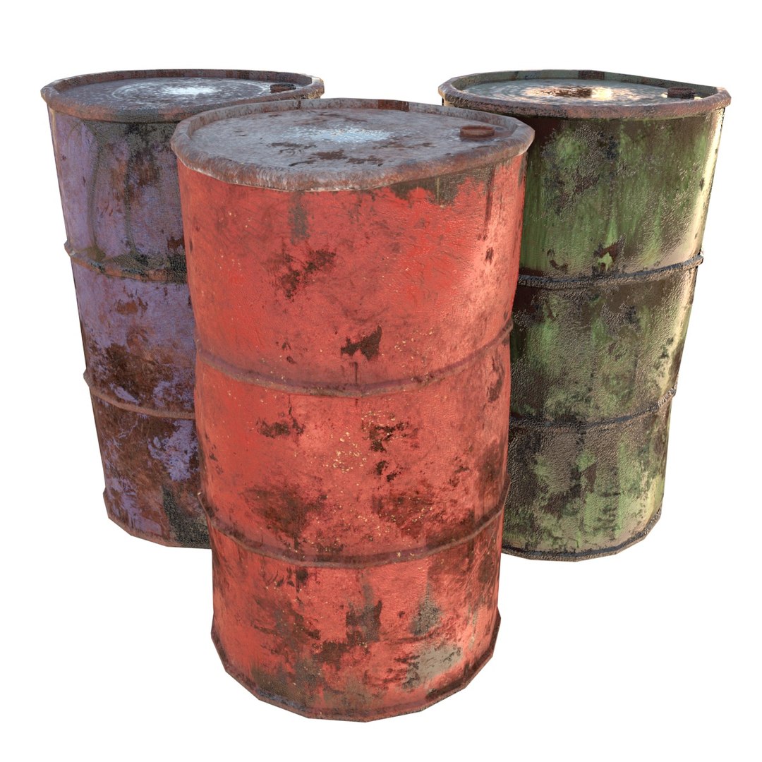 Damaged Barrels 3D Model - TurboSquid 1415315