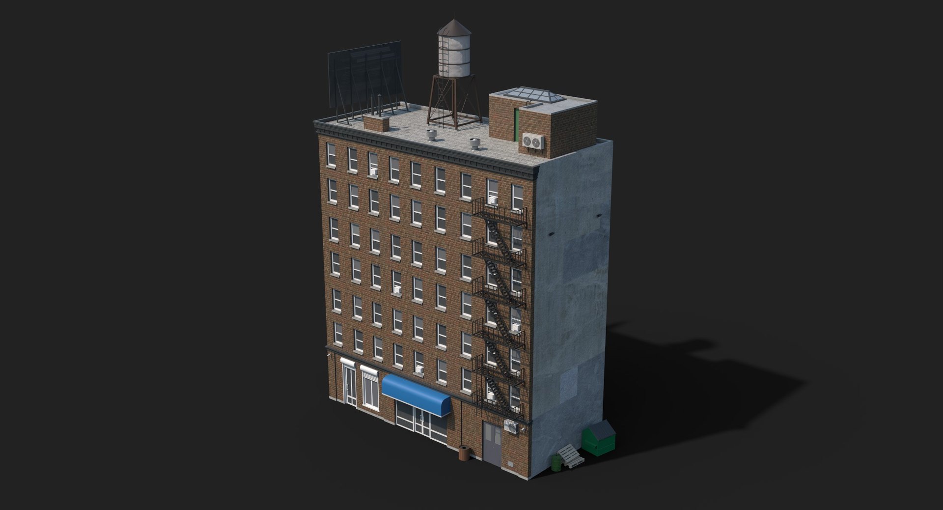 3D Apartment Building 36 - TurboSquid 2152688