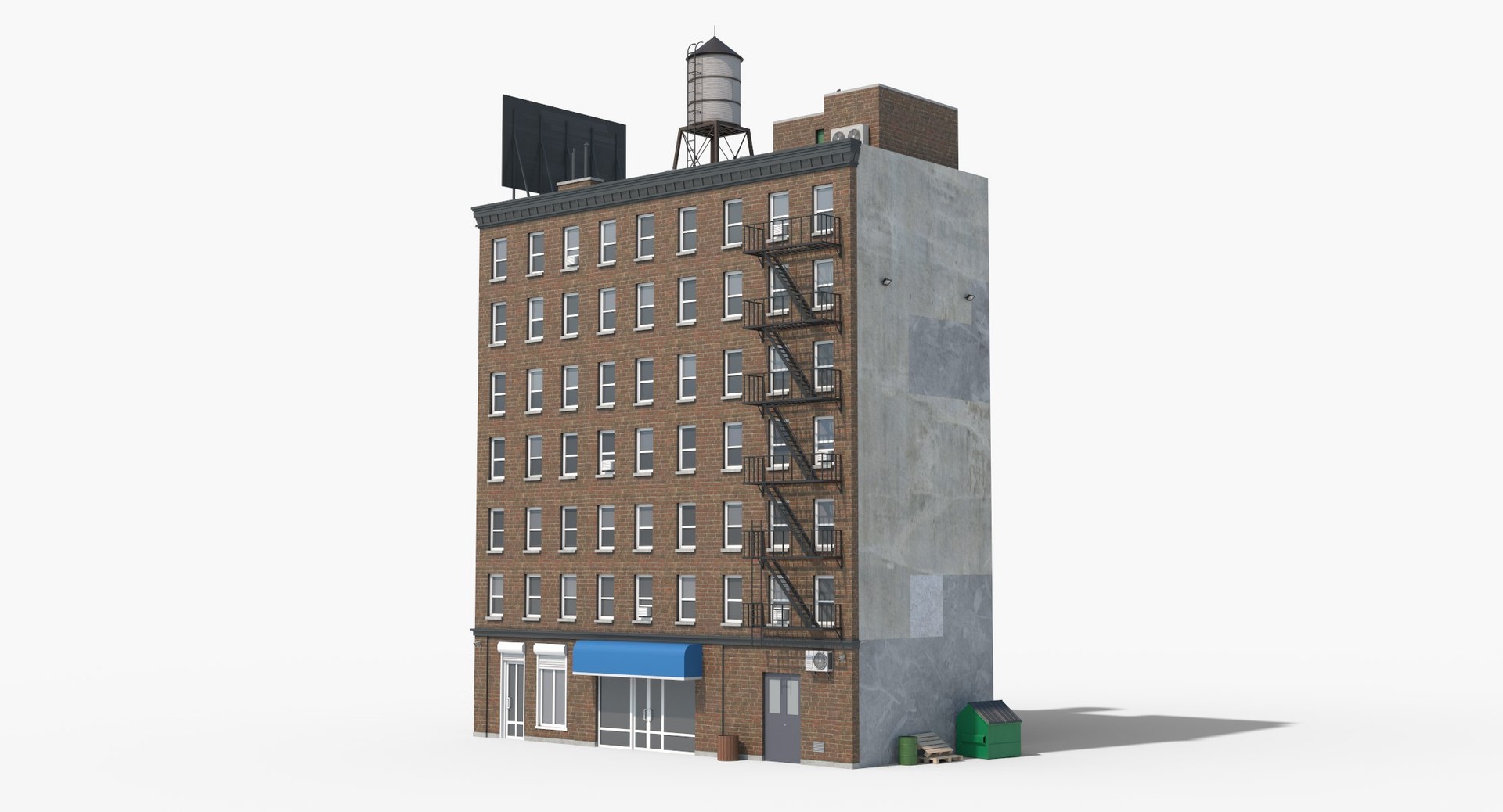 3D Apartment Building 36 - TurboSquid 2152688