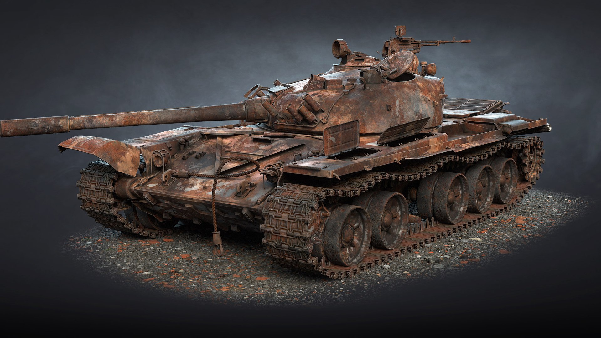 T-72A Tank Destroyed 3D model - TurboSquid 2046621