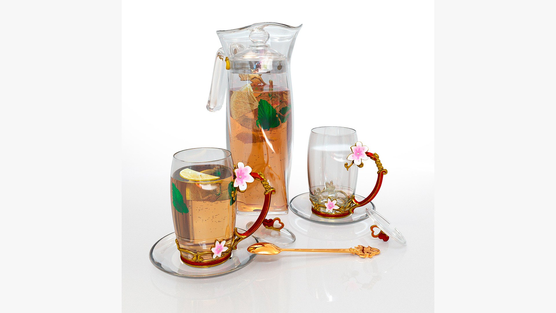 Handmade Tea Set Collection 3D Model - TurboSquid 1956082