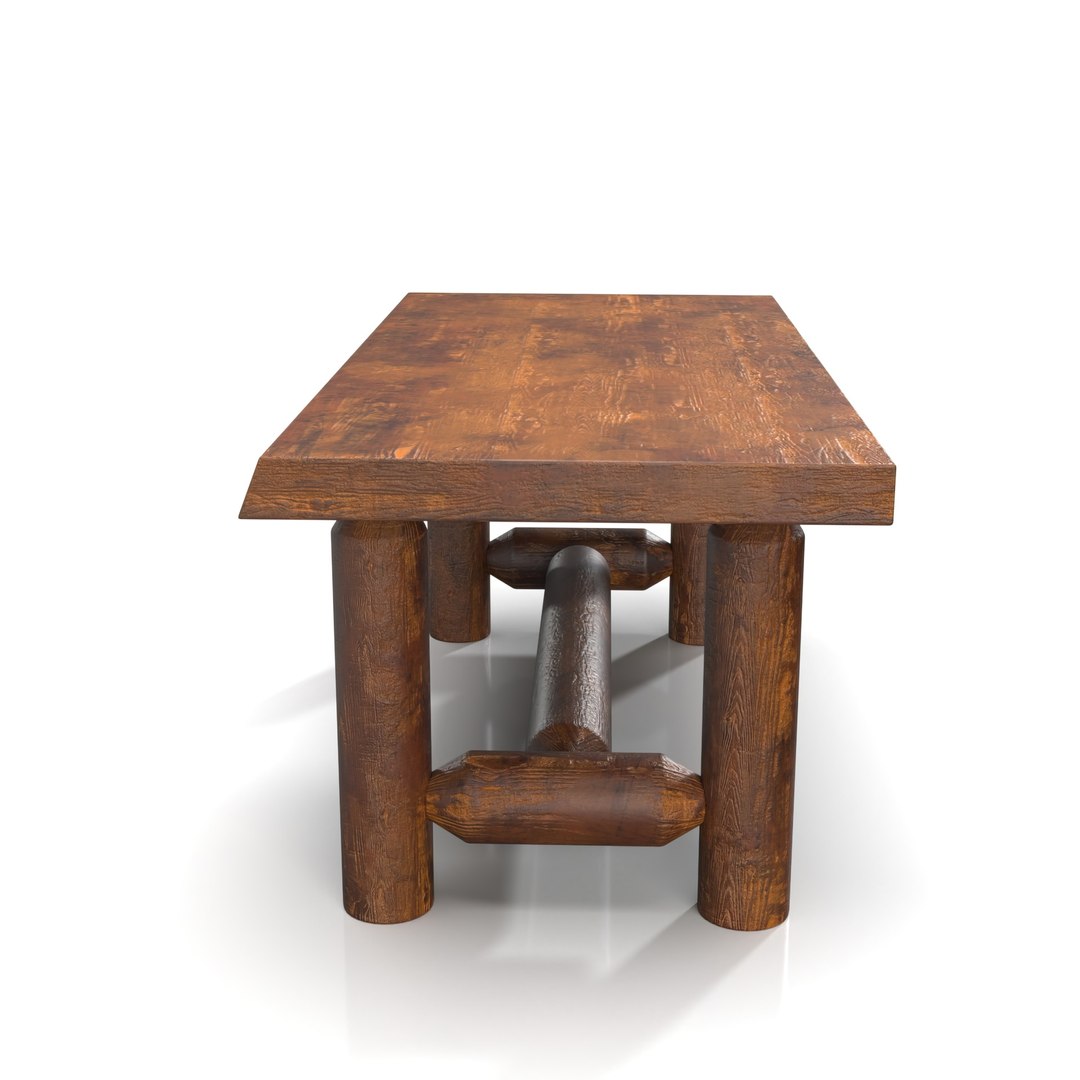 3D Model Live Edge Log Pine And Cedar Coffee Table PBR - TurboSquid 2209381