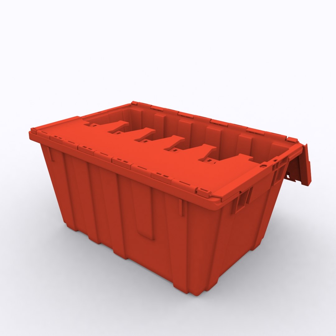 Red Plastic Moving Box 3D Model - TurboSquid 1449949