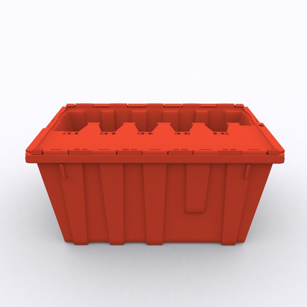 Red Plastic Moving Box 3D Model - TurboSquid 1449949