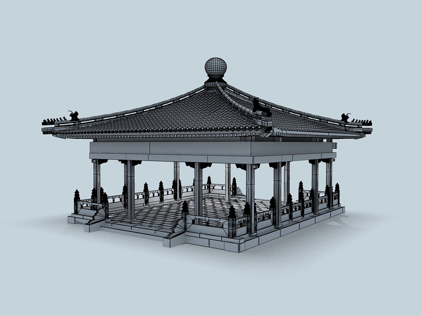 3D Traditional Chinese Building Model - TurboSquid 1423611