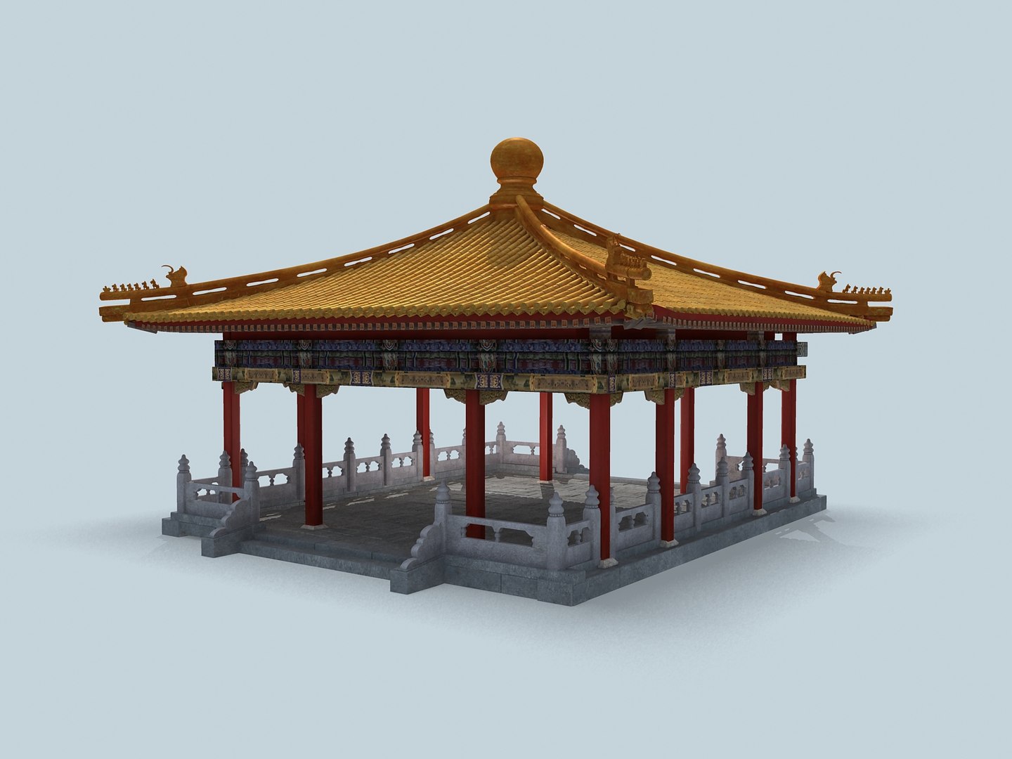 3D Traditional Chinese Building Model - TurboSquid 1423611