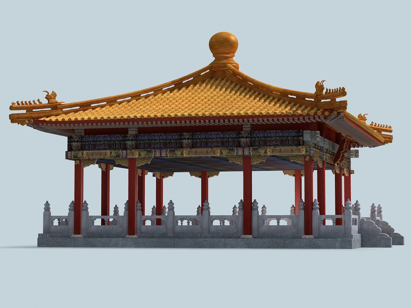 3D Traditional Chinese Building Model - TurboSquid 1423611