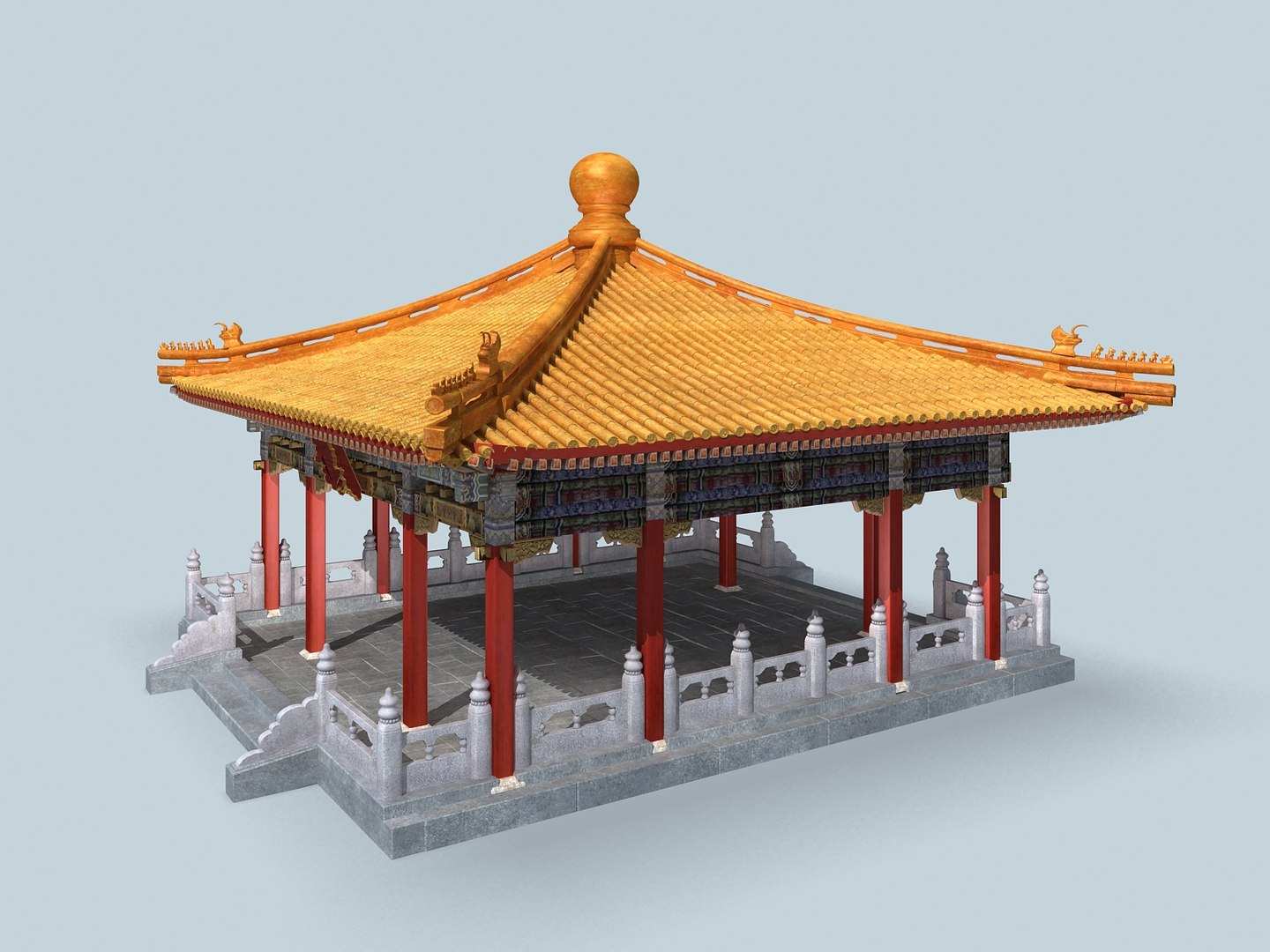 3D Traditional Chinese Building Model - TurboSquid 1423611
