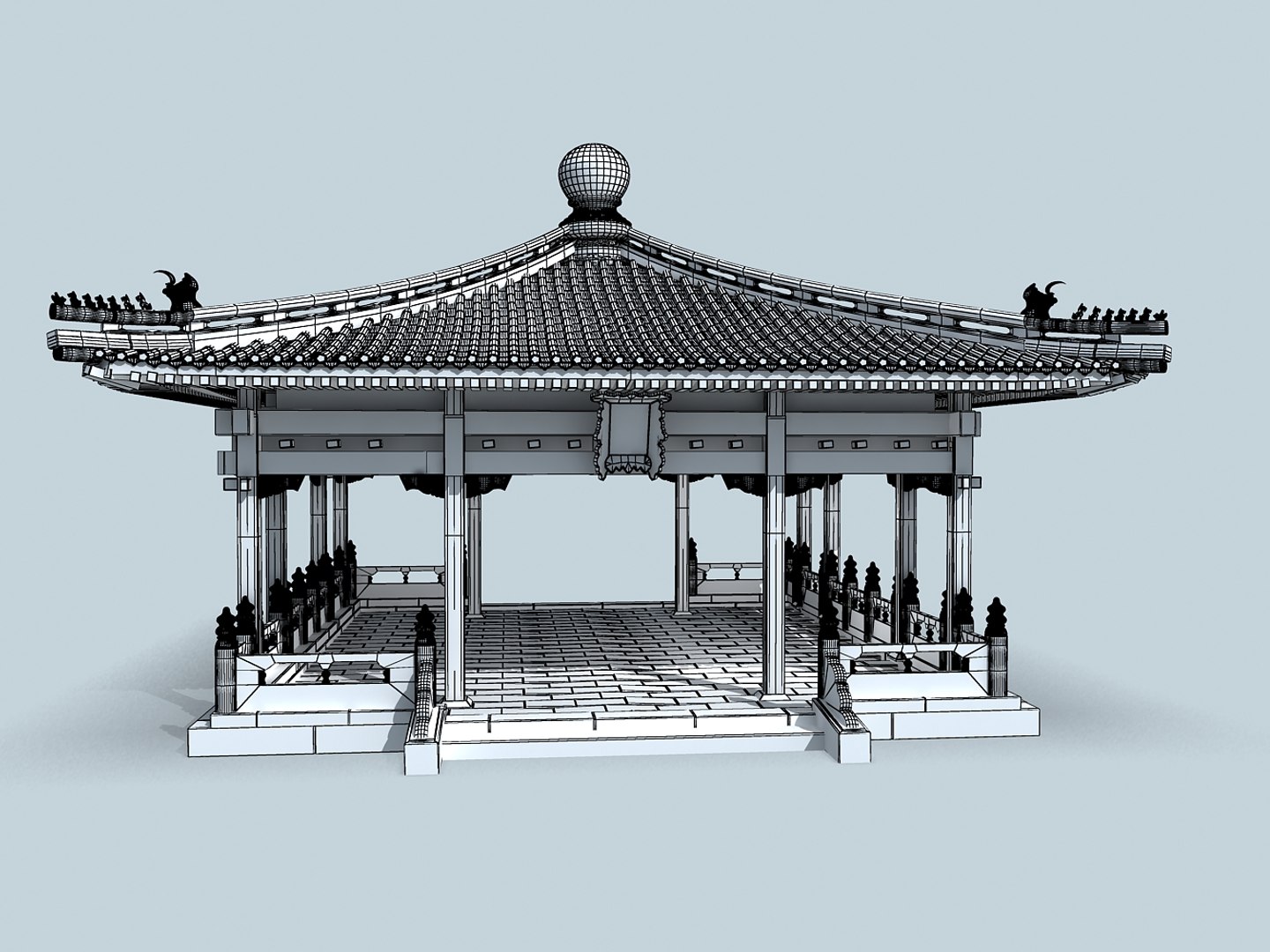 3D Traditional Chinese Building Model - TurboSquid 1423611
