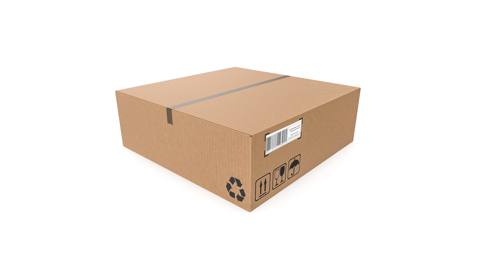 Cardboard box 15 3D model - TurboSquid 1740239