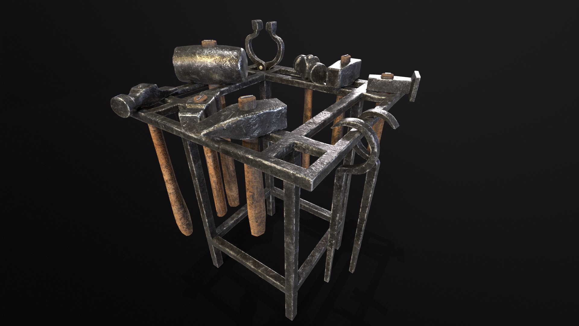 Blacksmith Tool Kit 3D model - TurboSquid 2174927