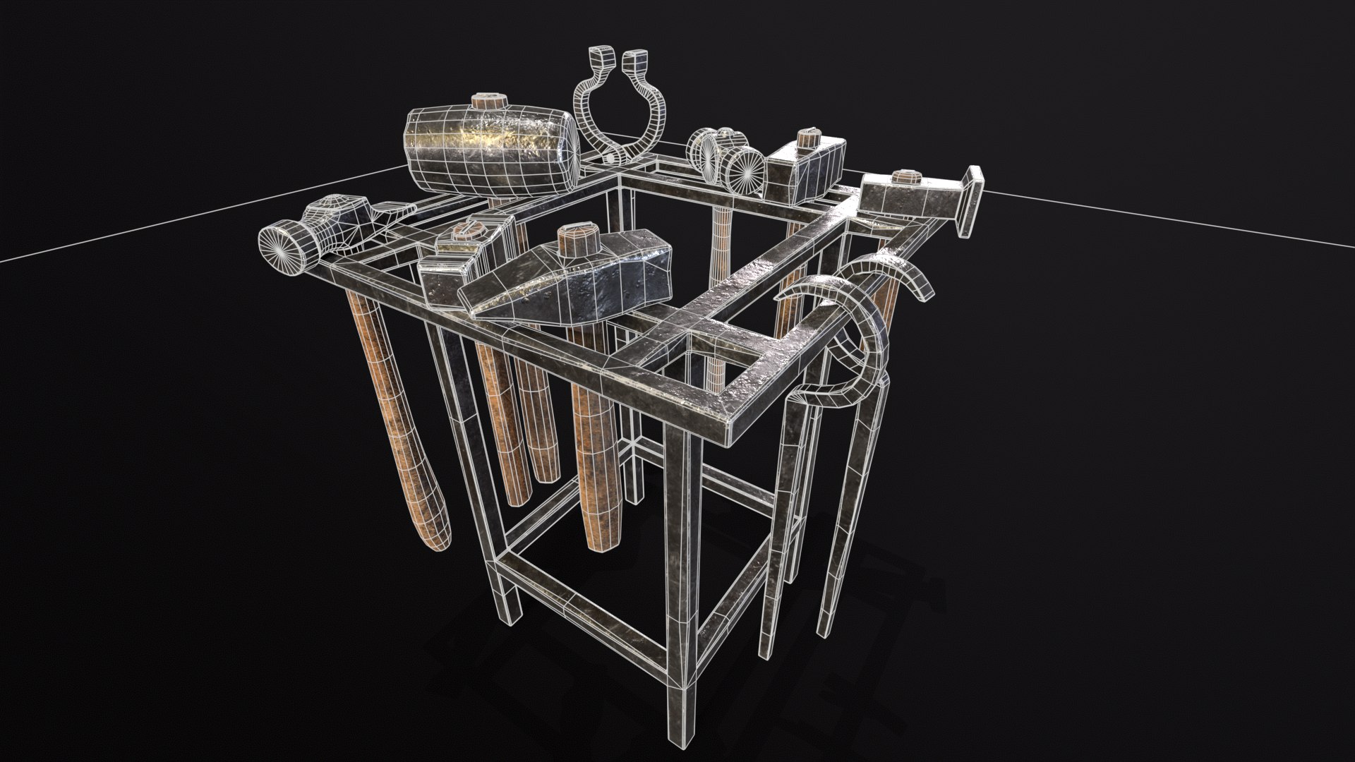 Blacksmith Tool Kit 3D model - TurboSquid 2174927