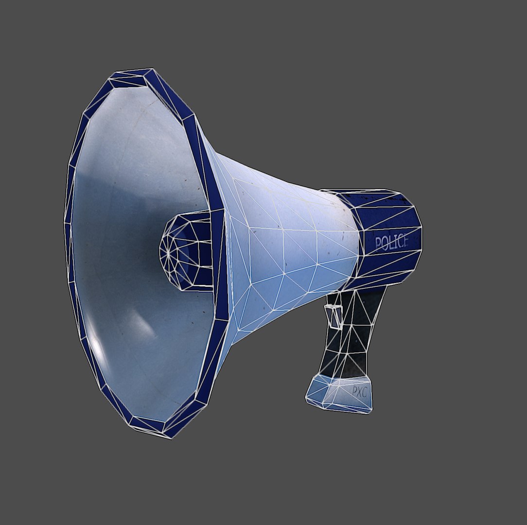 3d megaphone model