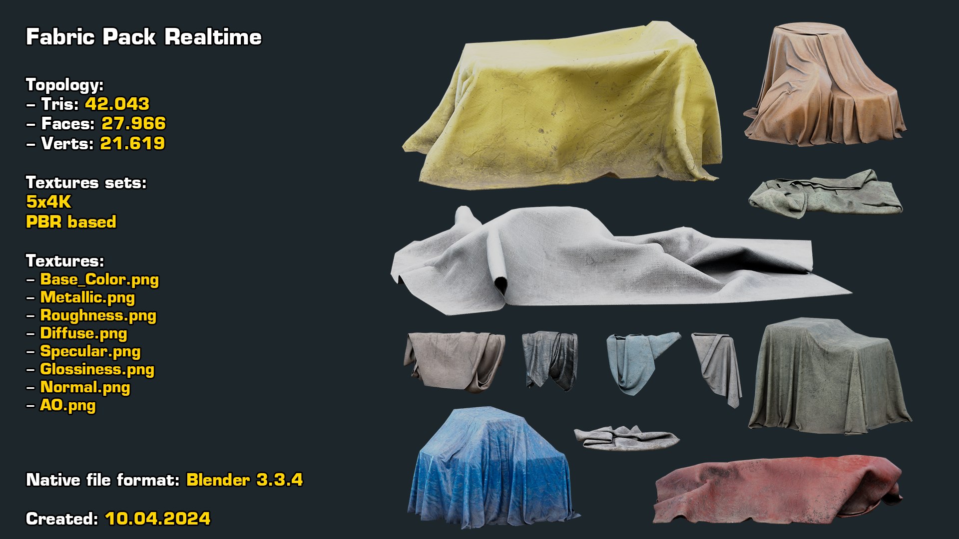 Fabric Pack Realtime 3D Model - TurboSquid 2215208