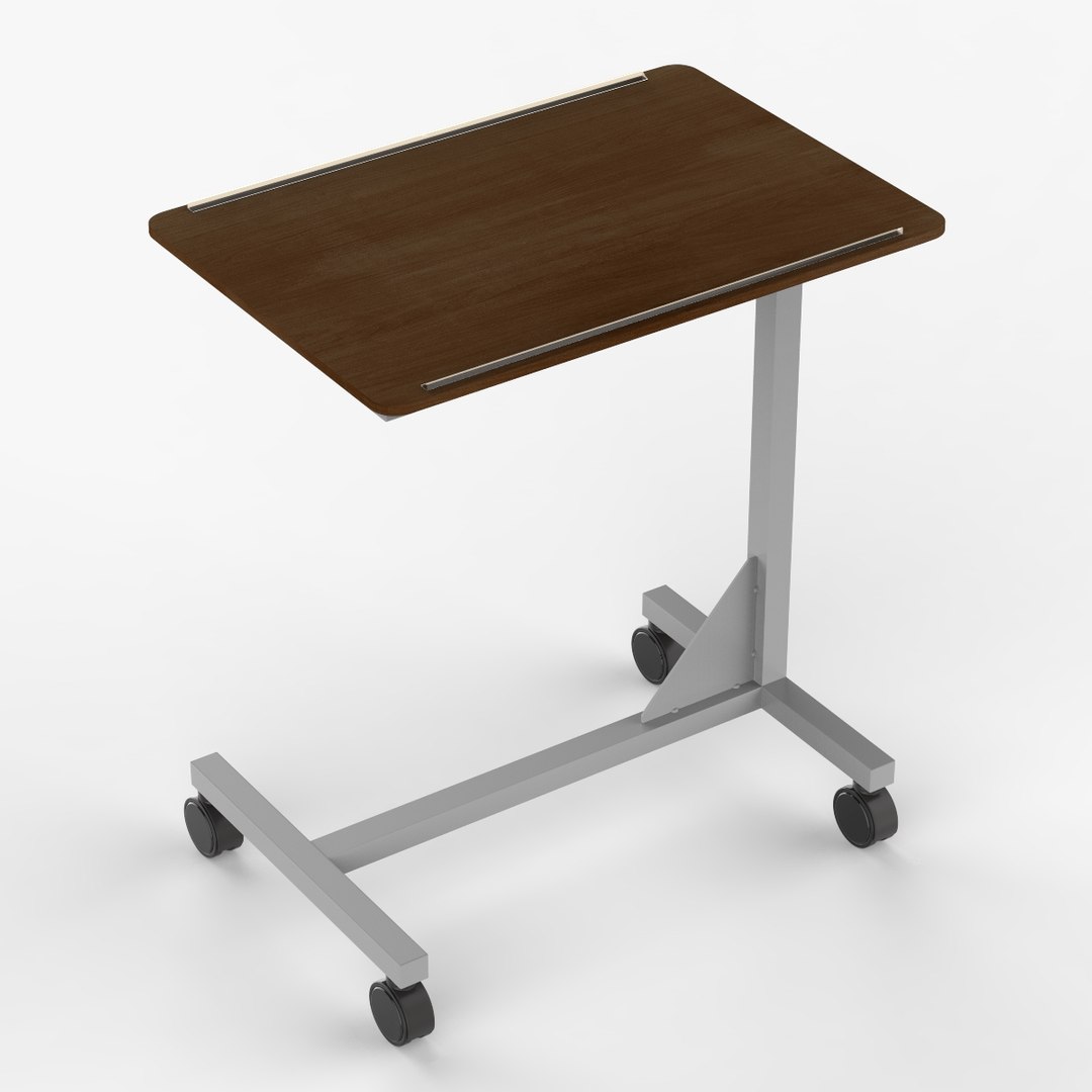 Overbed Hospital Tray Table Wood Model - TurboSquid 1198438