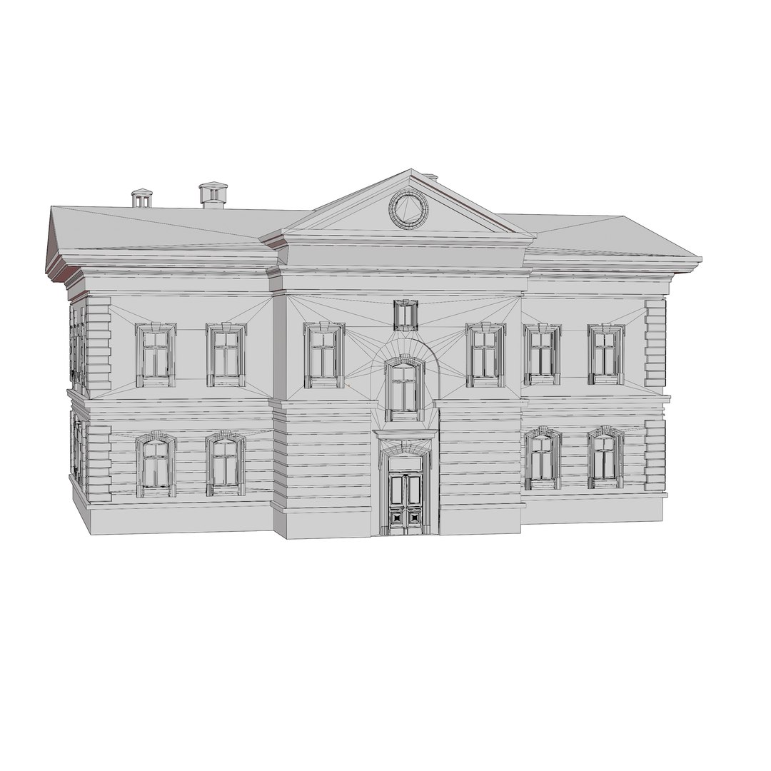 3D Classicism Mansion Residential Building Model - TurboSquid 2051775