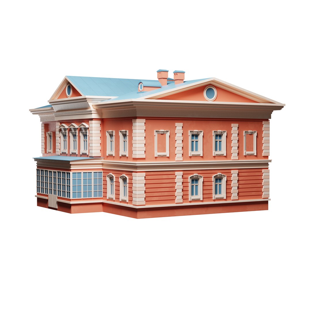 3D Classicism Mansion Residential Building Model - TurboSquid 2051775