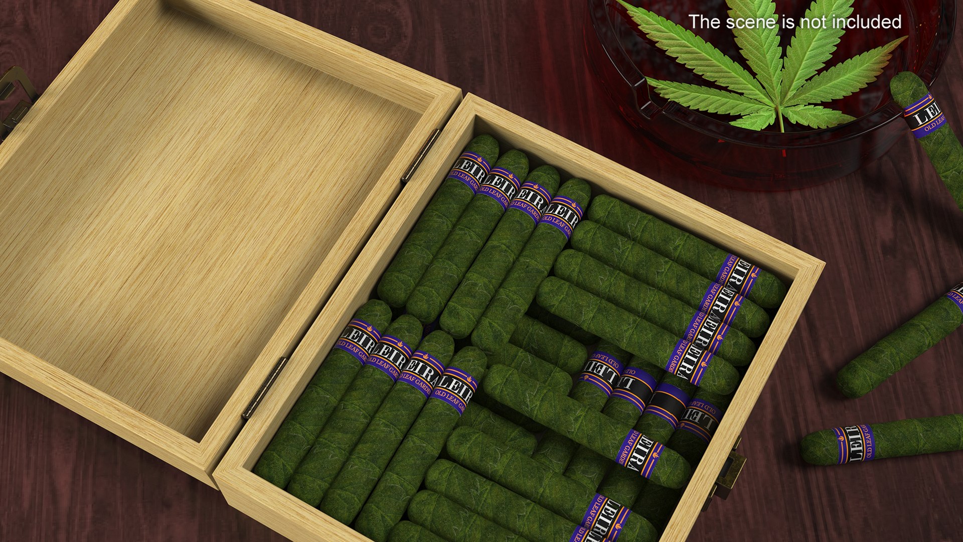 Leira Cannabis Cigars Box Open 3D Model - TurboSquid 2314102