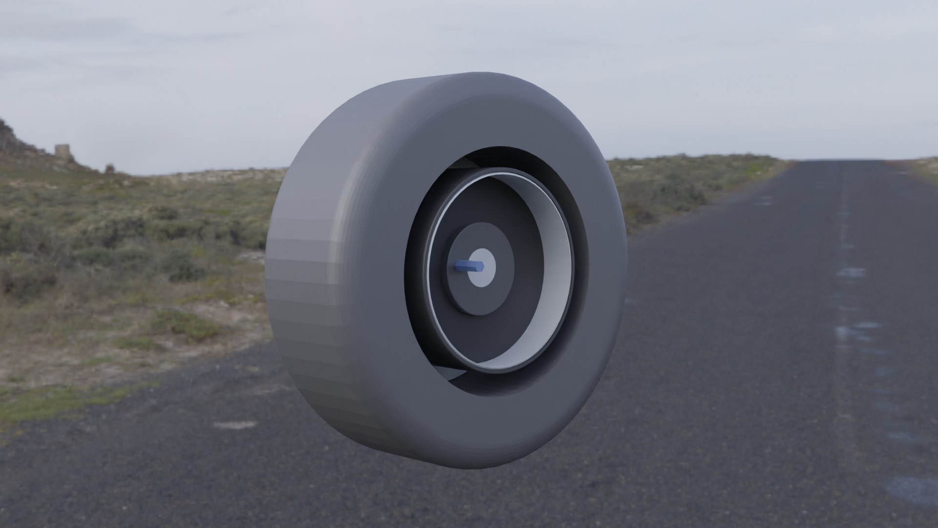 3D 5 Spoked Muscle Car Wheel - TurboSquid 2265210