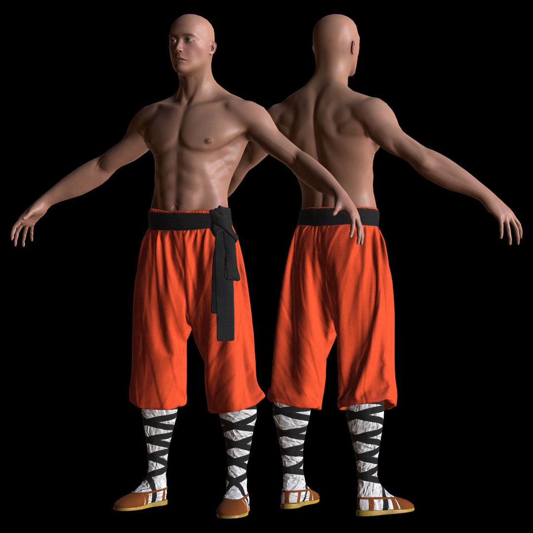 Shaolin Monk - Game Ready Character Low-poly 3D Model - TurboSquid 1953866