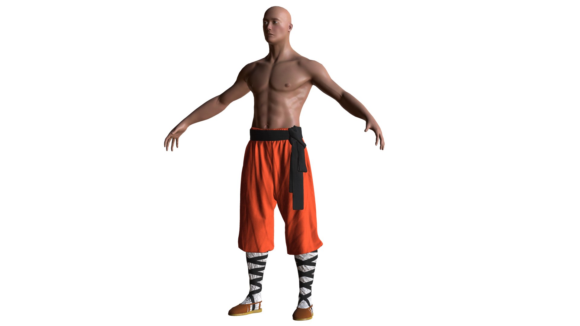 Shaolin Monk - Game Ready Character Low-poly 3D Model - TurboSquid 1953866