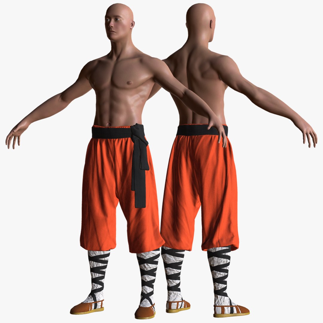 Shaolin monk - Game Ready Character Low-poly 3D model - TurboSquid 1953866