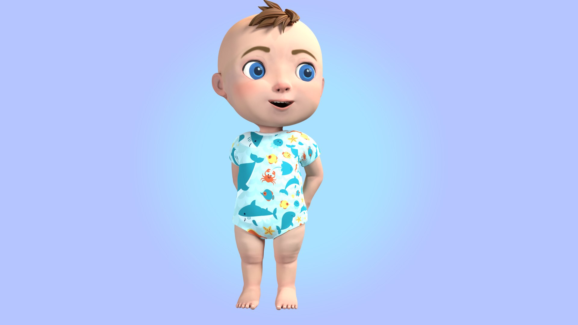 Cartoon Baby Rigged 3D Model - TurboSquid 1993237