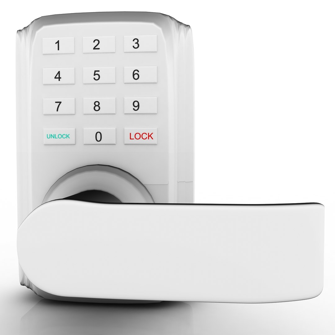 keypad door lock 3d max