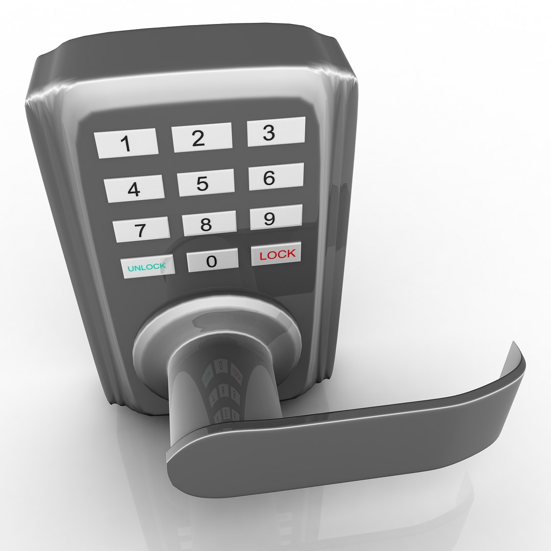keypad door lock 3d max