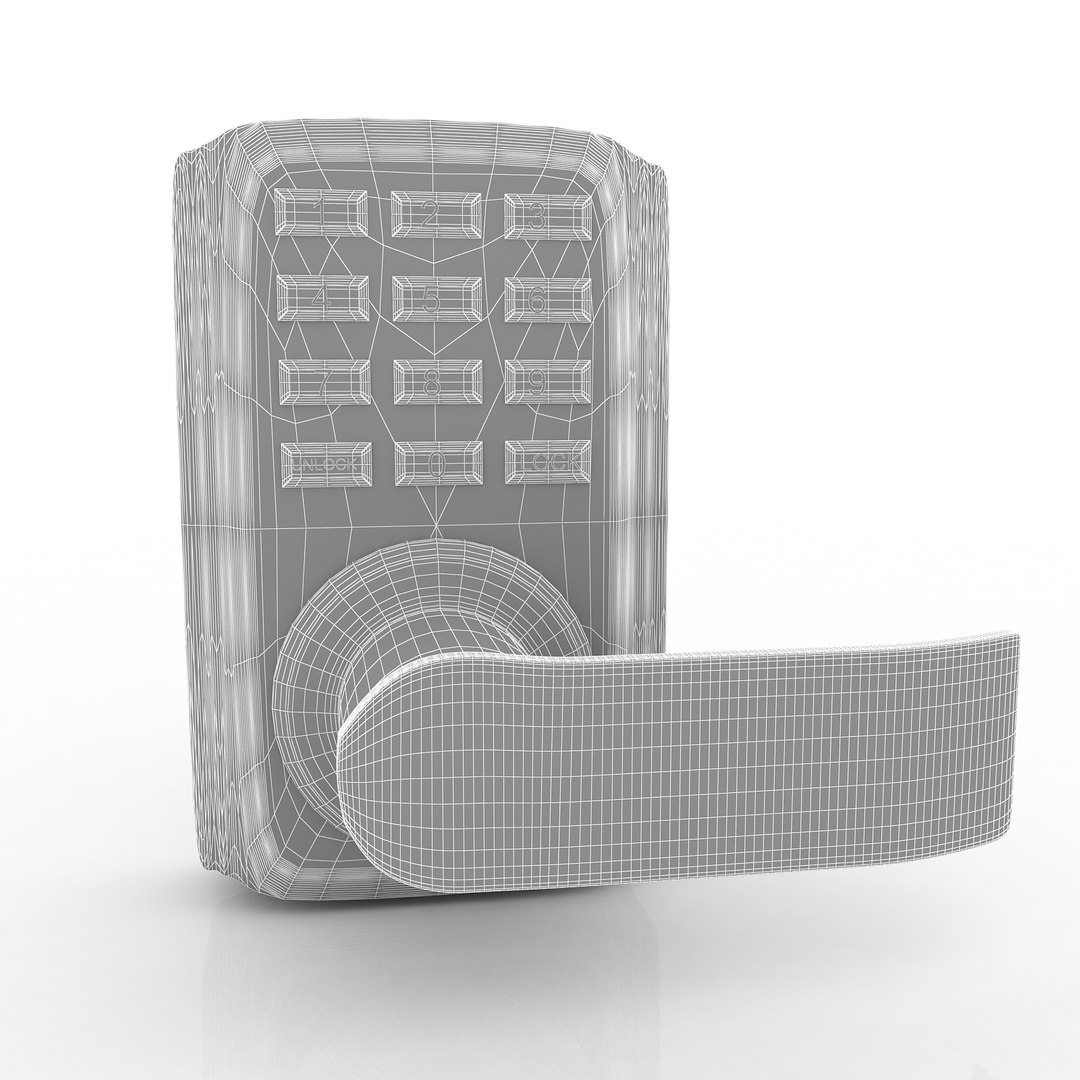 keypad door lock 3d max