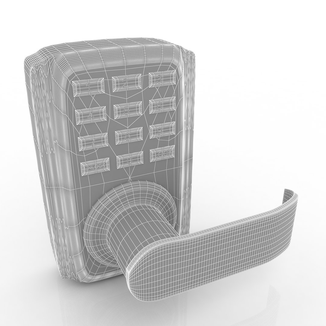 keypad door lock 3d max