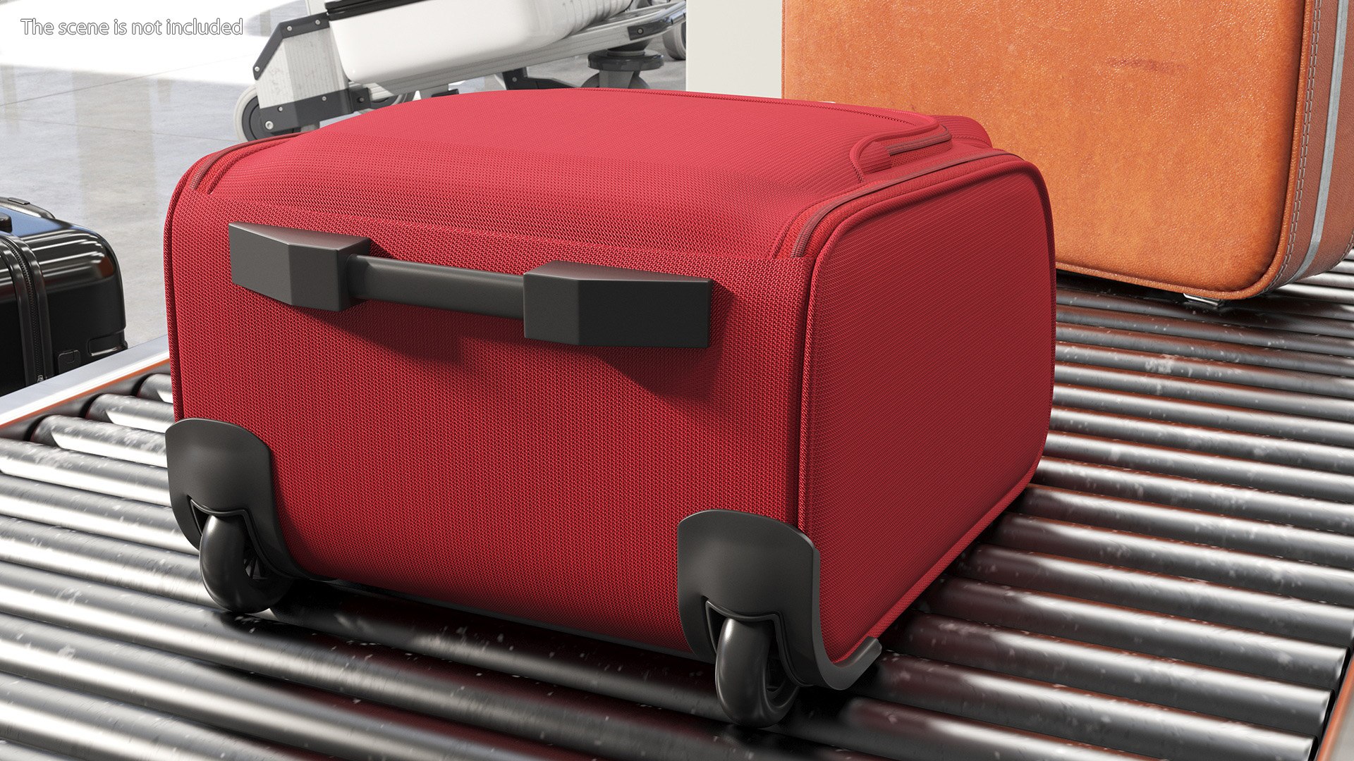 3D model Red Softshell Suitcase - TurboSquid 2086227