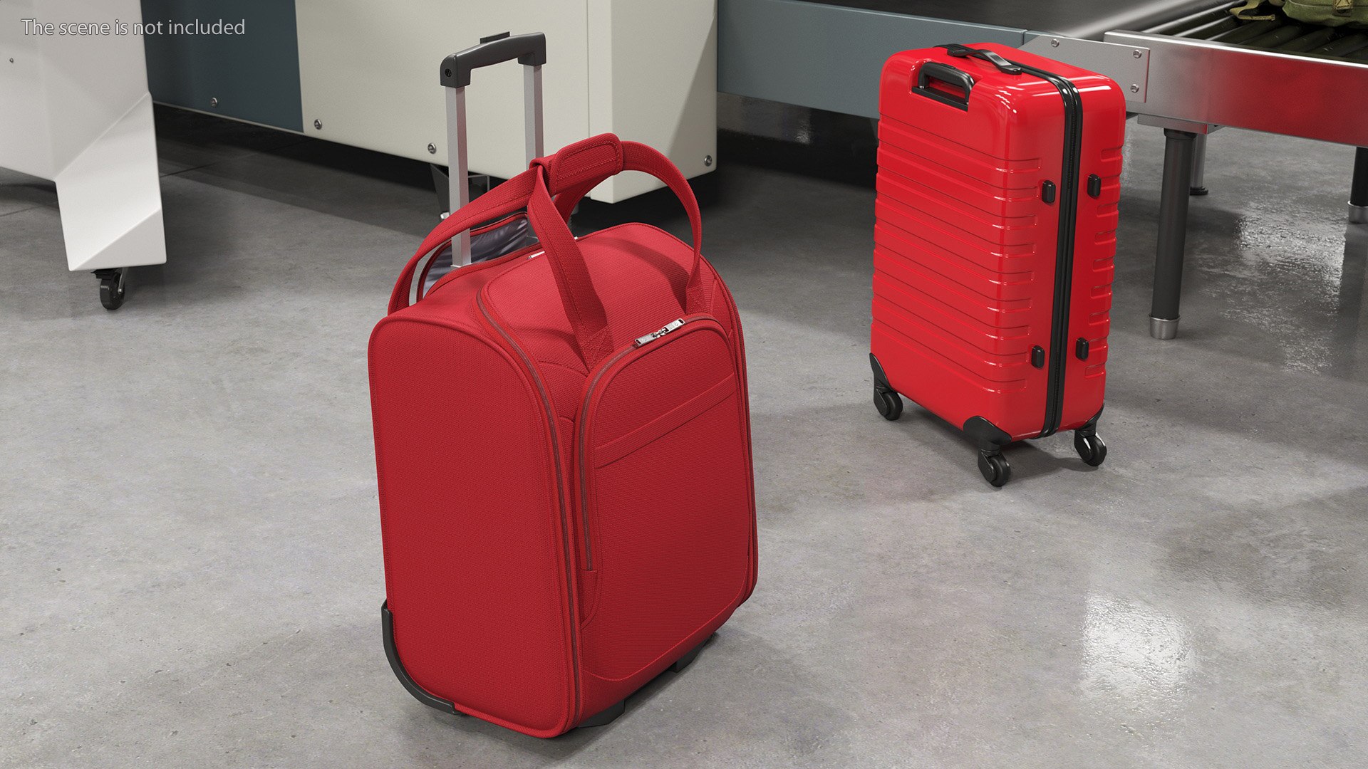 3D model Red Softshell Suitcase - TurboSquid 2086227