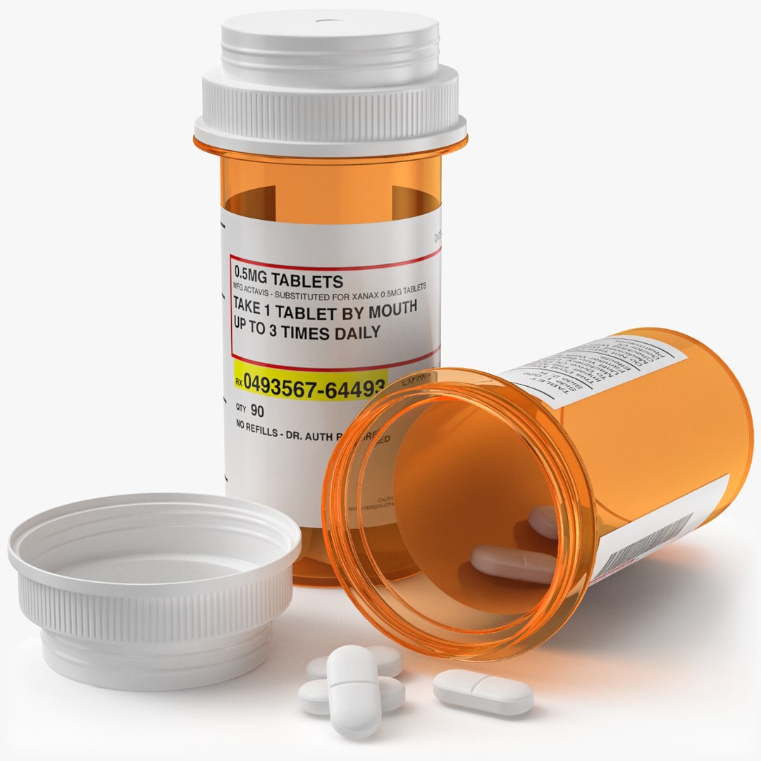 Pill Bottles Set 3D Model - TurboSquid 2166691