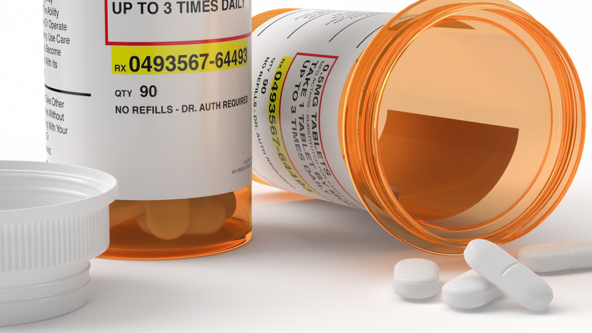 Pill Bottles Set 3D Model - TurboSquid 2166691