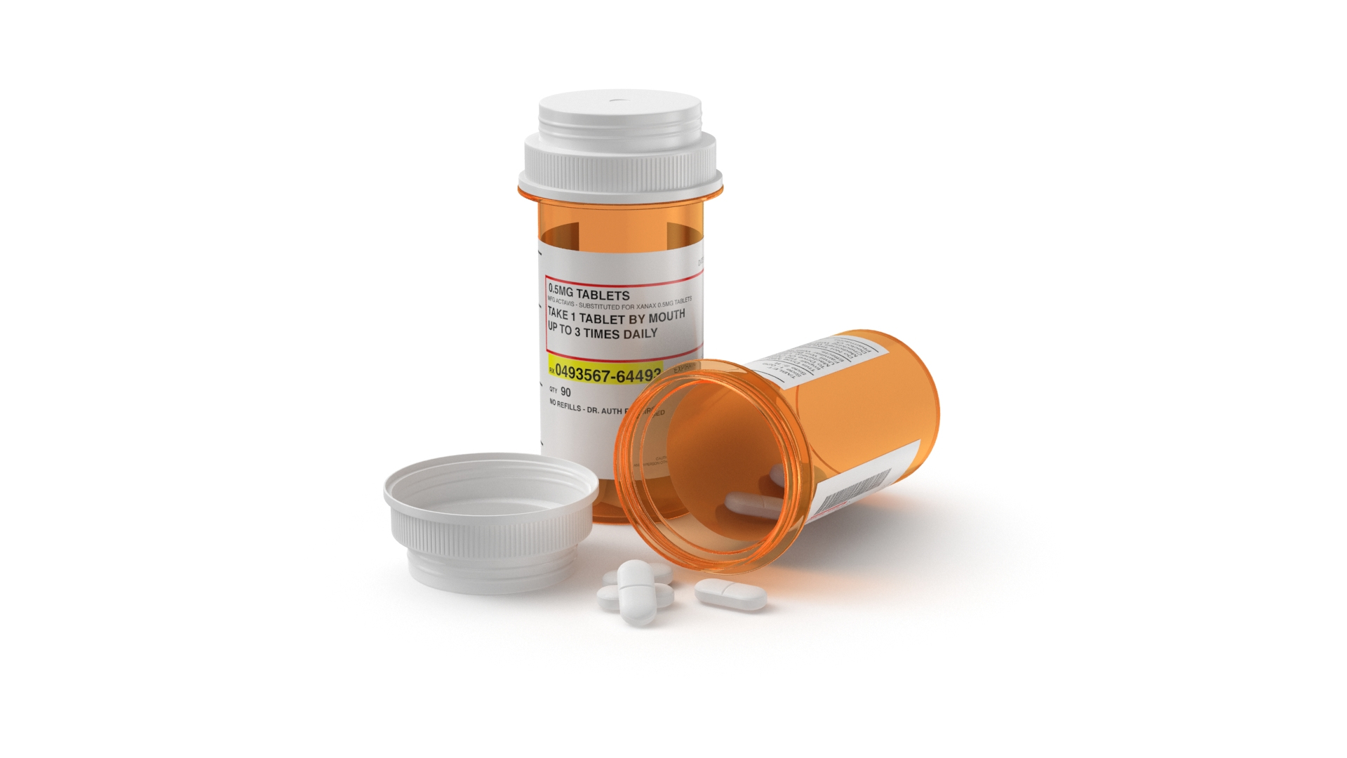 Pill Bottles Set 3D Model - TurboSquid 2166691