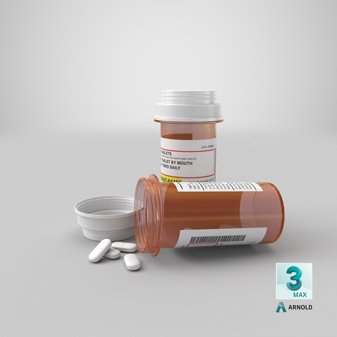 Pill Bottles Set 3D Model - TurboSquid 2166691