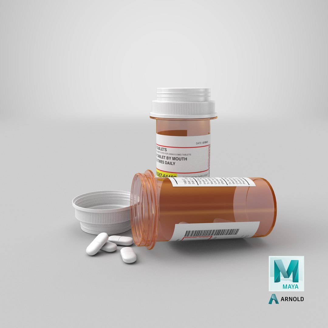 Pill Bottles Set 3D Model - TurboSquid 2166691