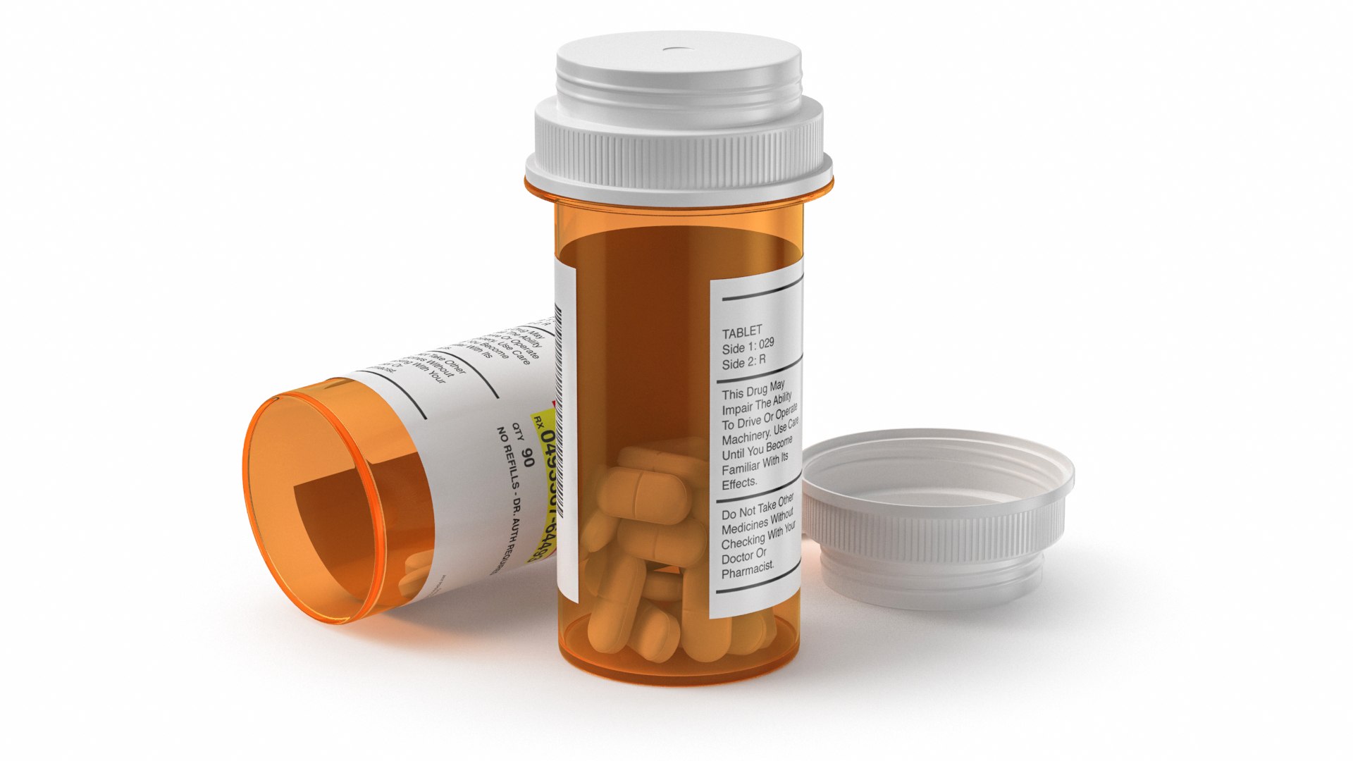 Pill Bottles Set 3D Model - TurboSquid 2166691