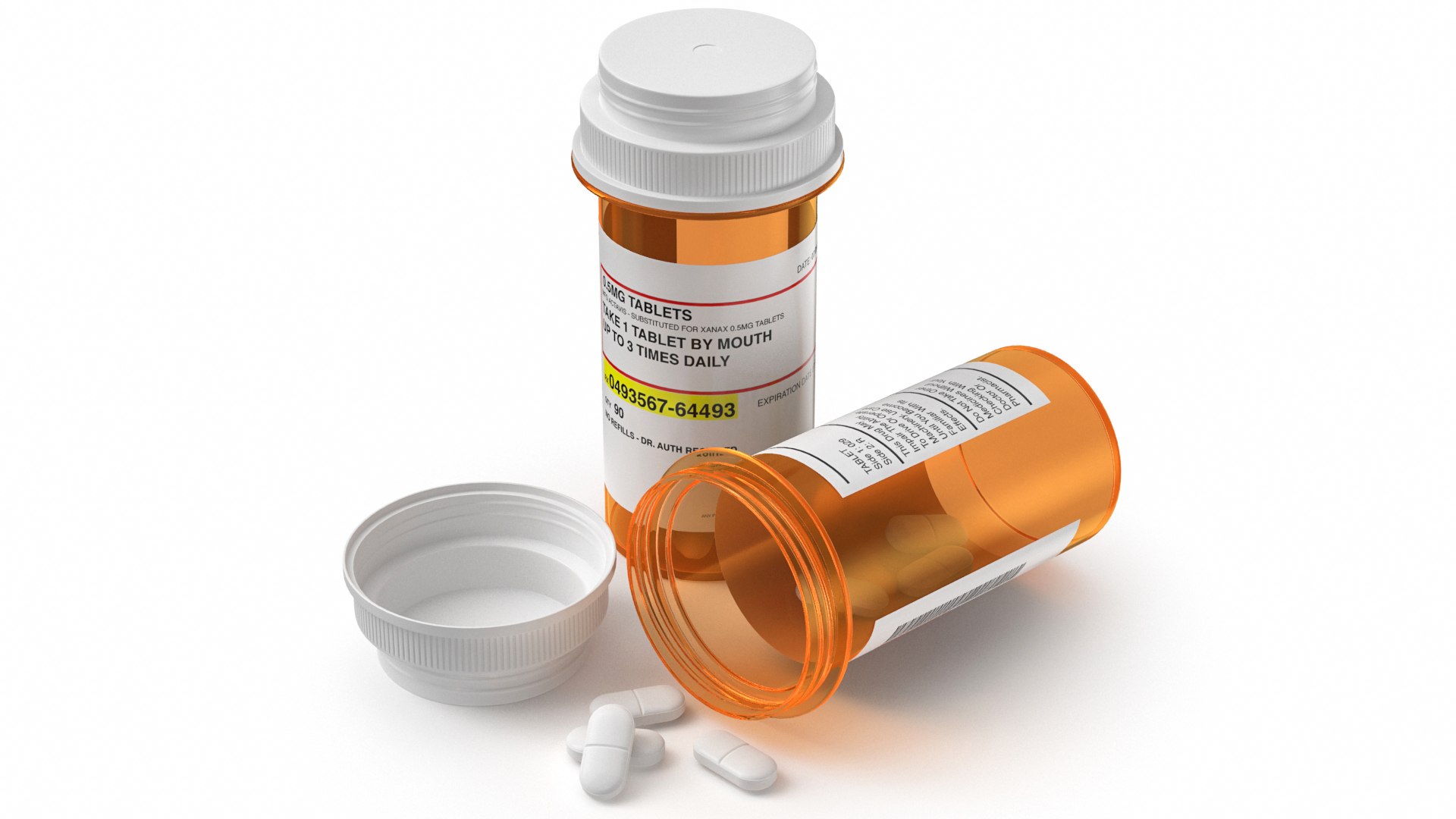 Pill Bottles Set 3D Model - TurboSquid 2166691