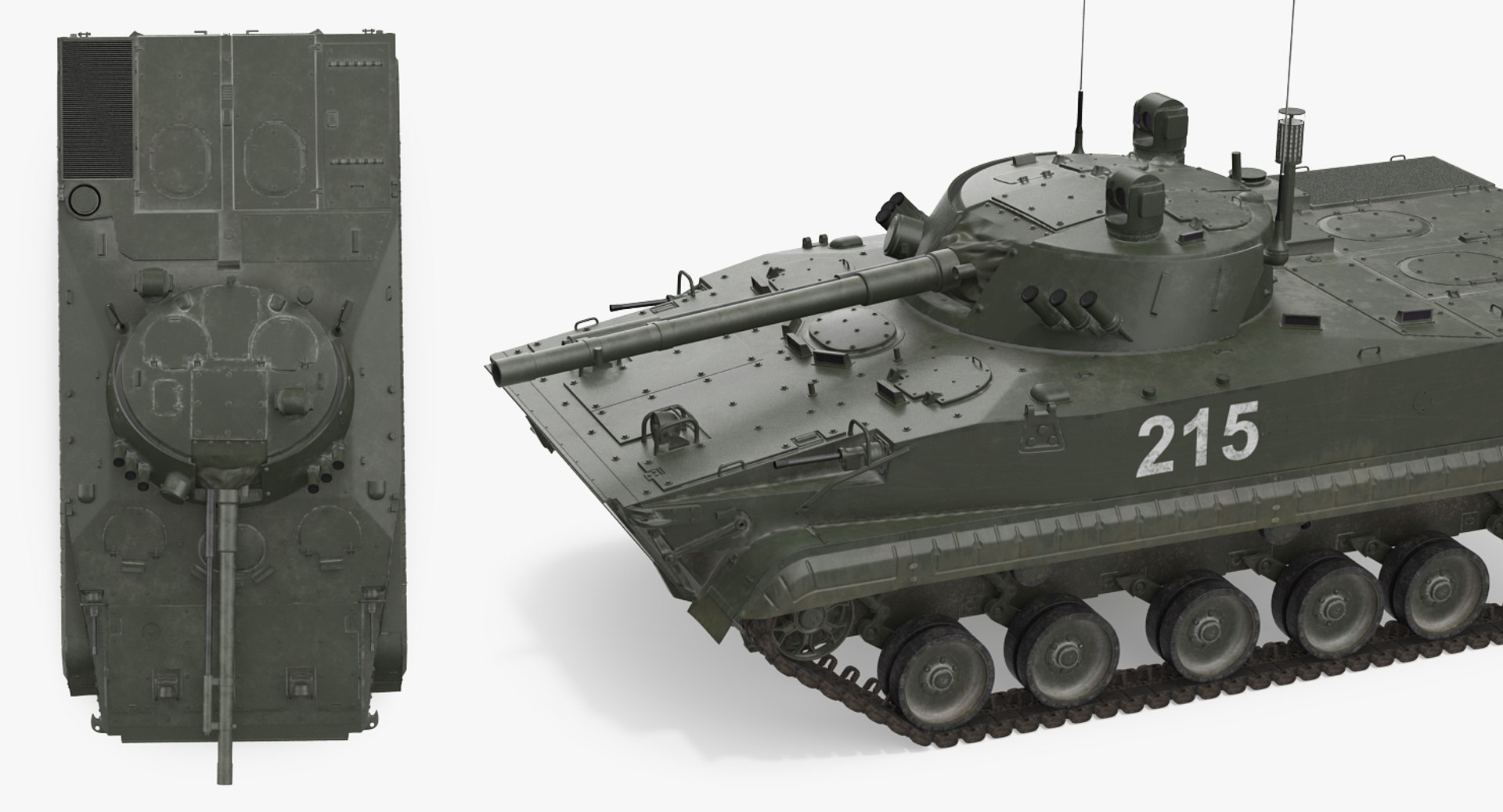 3D Model Russian Armored Vehicle Bmp-3 | 1141927 | TurboSquid