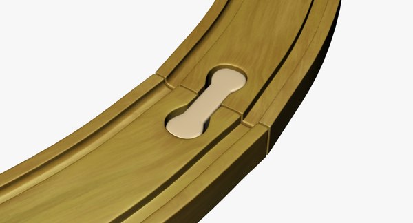 3d wood toy train tracks model