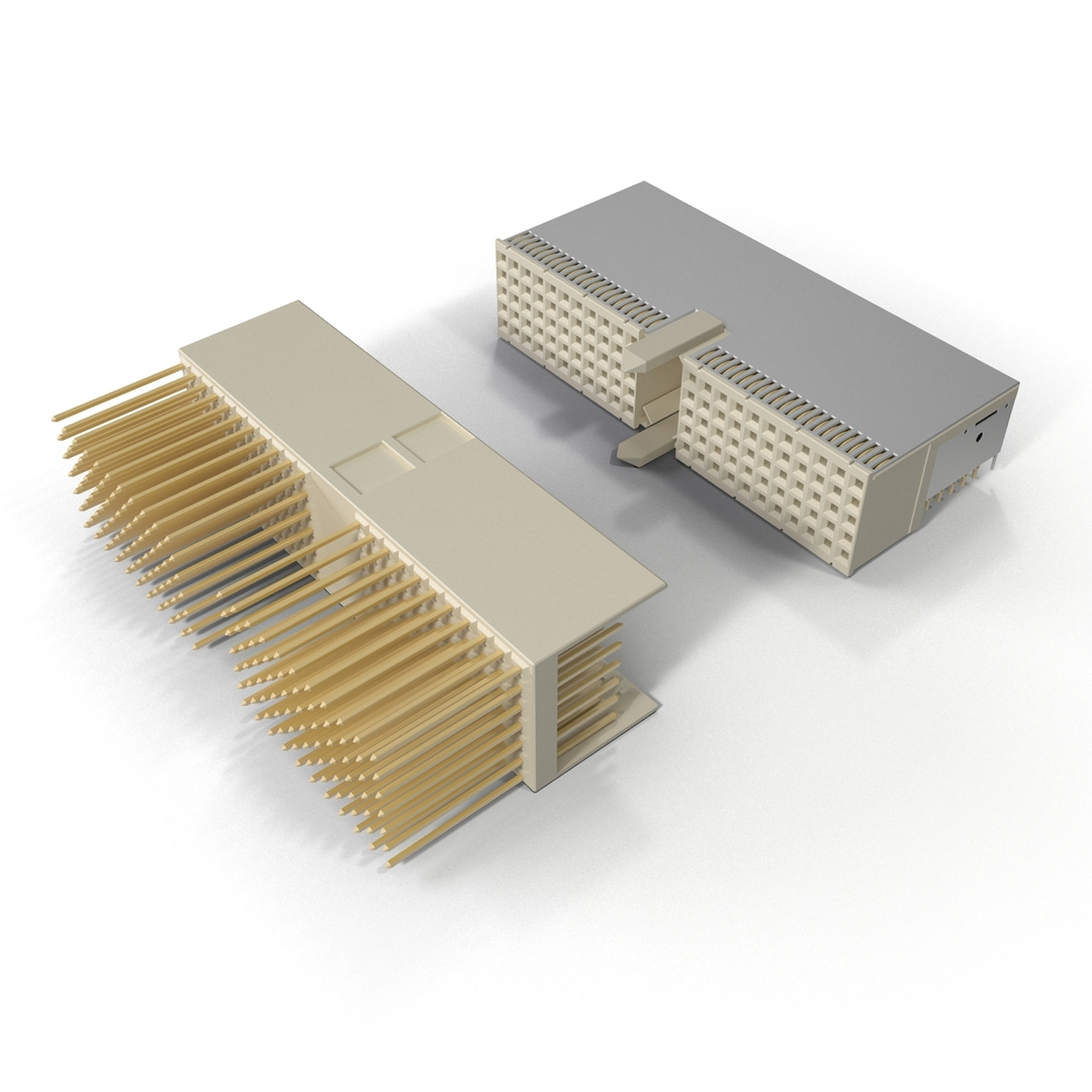 3d Circuit Board Connectors Model