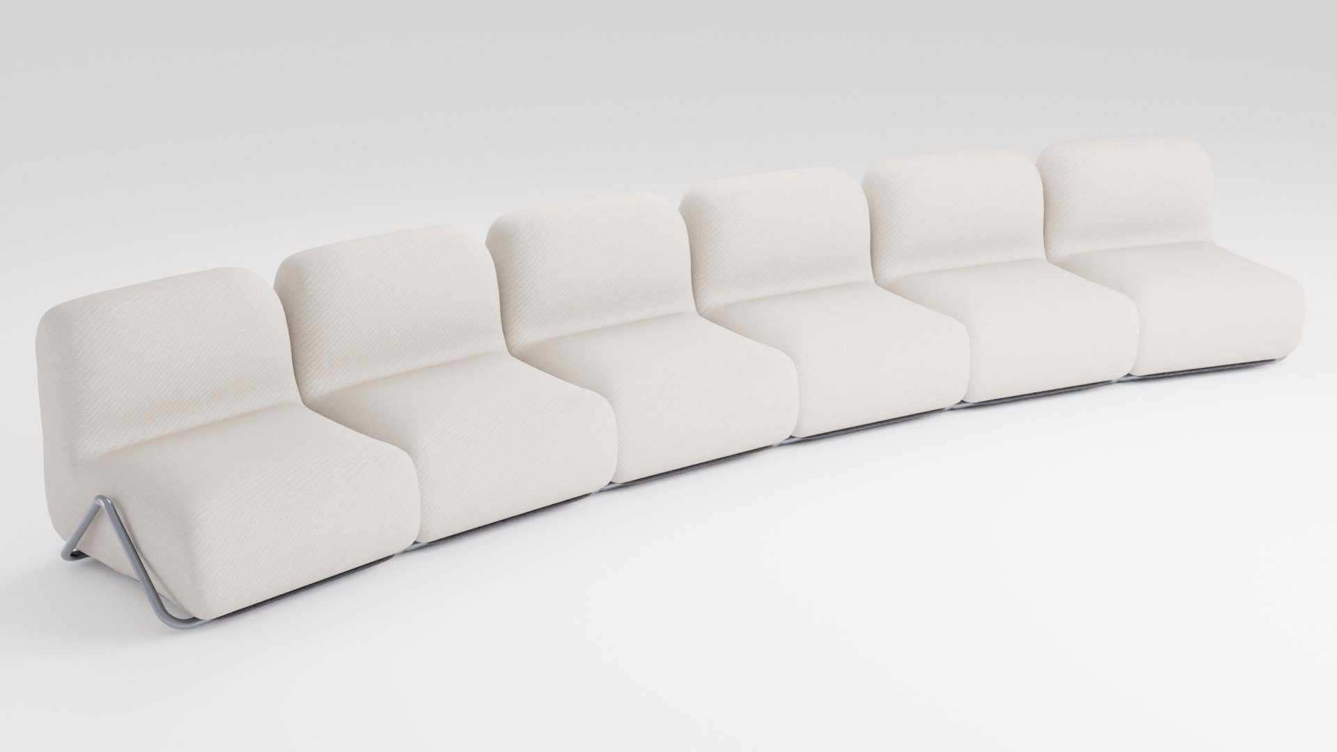 Sofa In Light Colors With A Modular System In A Minimalist Style 3D ...